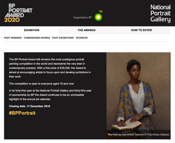 MAKING A MARK: Call for Entries: BP Portrait Award 2020 (Part 1)