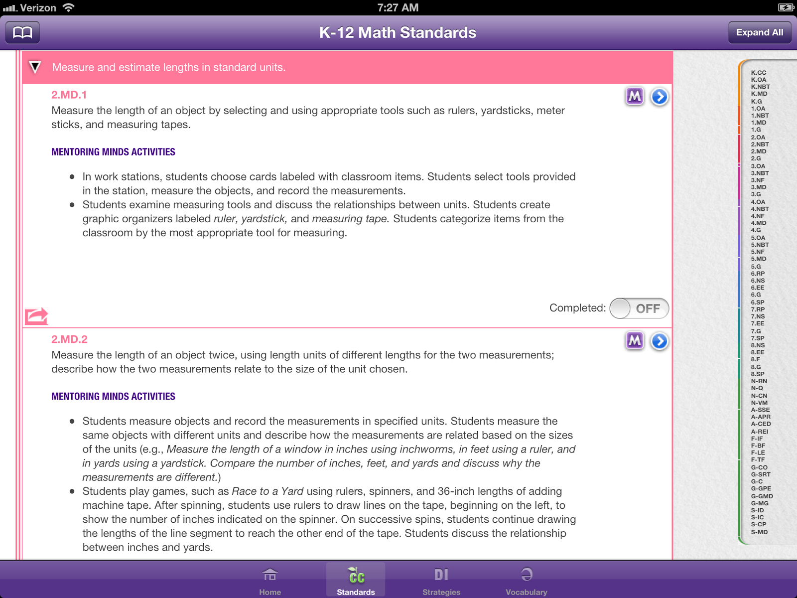 Toad-ally Exceptional Learners: Common Core App