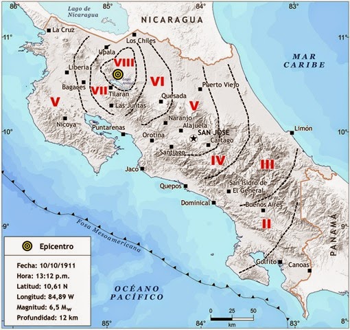 Historia Sísmica y Volcánica de Costa Rica: NOTAS SOBRE EL TERREMOTO DE ...