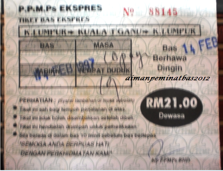 PeMiNaT BaS AimAn....(UBT Group): KOLEKSI TIKET: ZUCO,TEMERLOH EKS ...