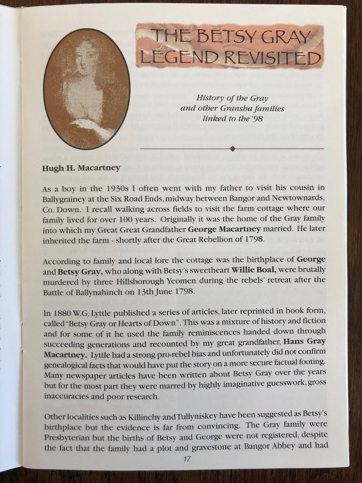 Betsy Gray, the 1798 Rebellion, and further evidence for the Six Road ...
