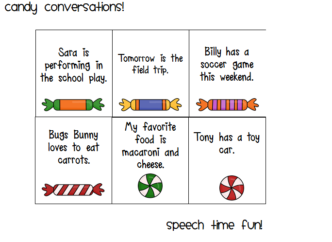 Candy Conversations! - Speech Time Fun: Speech and Language Activities