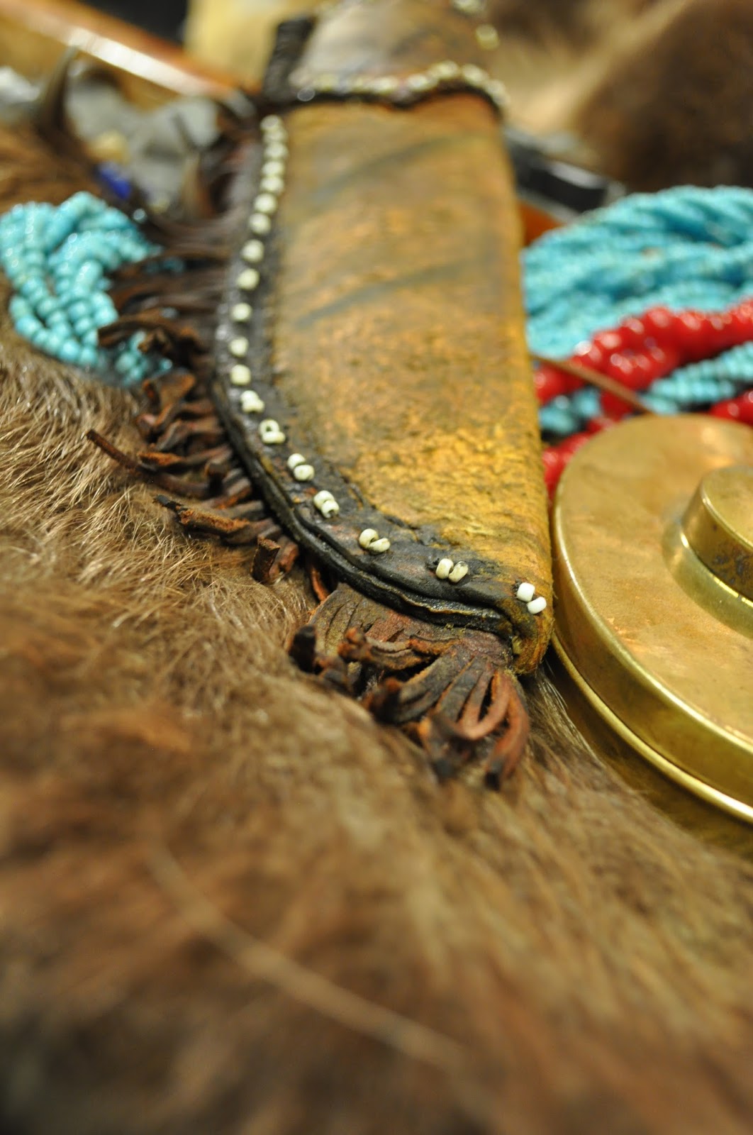 Skab Leatherworks: Beaded, Frontier Styled Rawhide Sheath