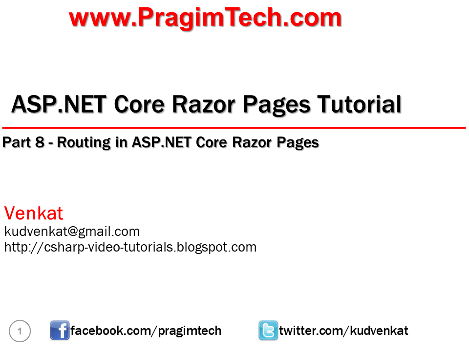Sql server, .net and c# video tutorial: Routing in asp.net core razor ... Sql server, .net and c# video tutorial: Routing in asp.net core razor ...