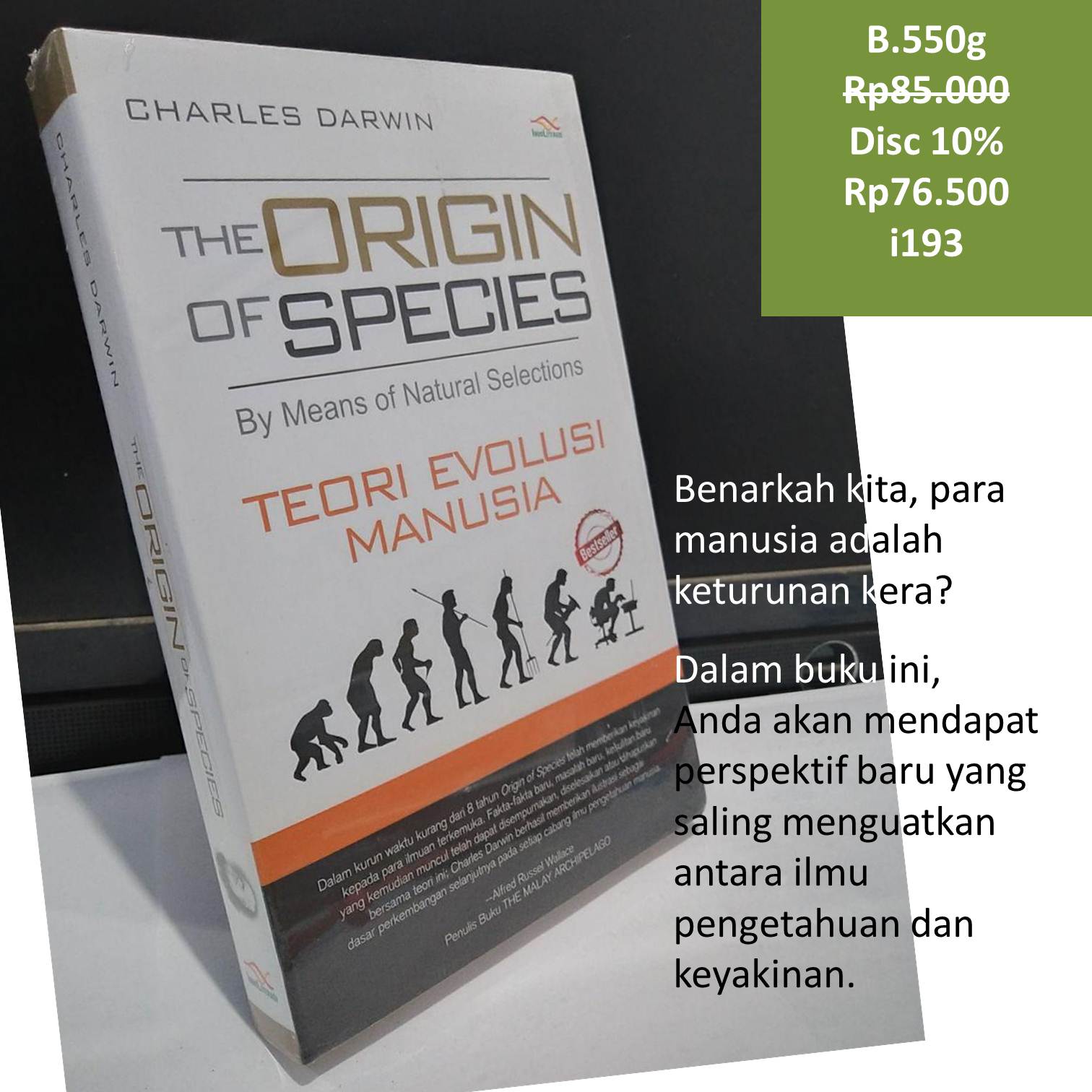 shopin Books: Teori Evolusi Manusia Charles Darwin