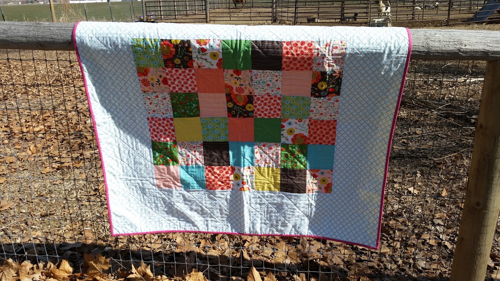Charm Pack Baby Quilt-A Finished Quilt!