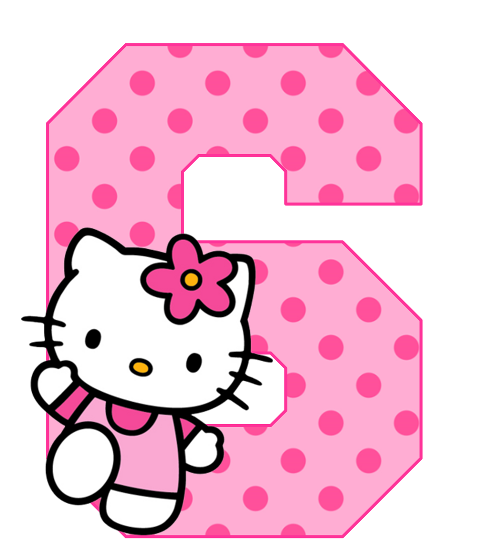 Kits imprimibles gratis : Números Hello Kitty
