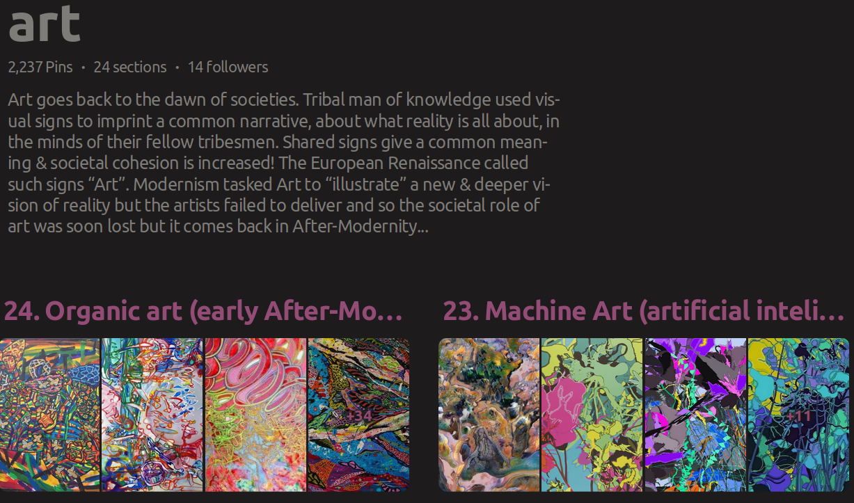 painting and thinking: Tentative Visual Encyclopedia of art