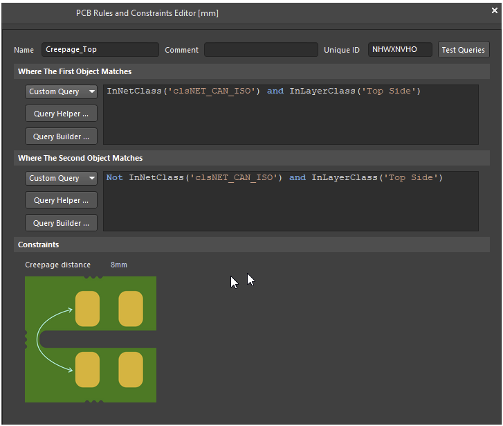 Altium PCB Designer: Creepage and Clearance Rules