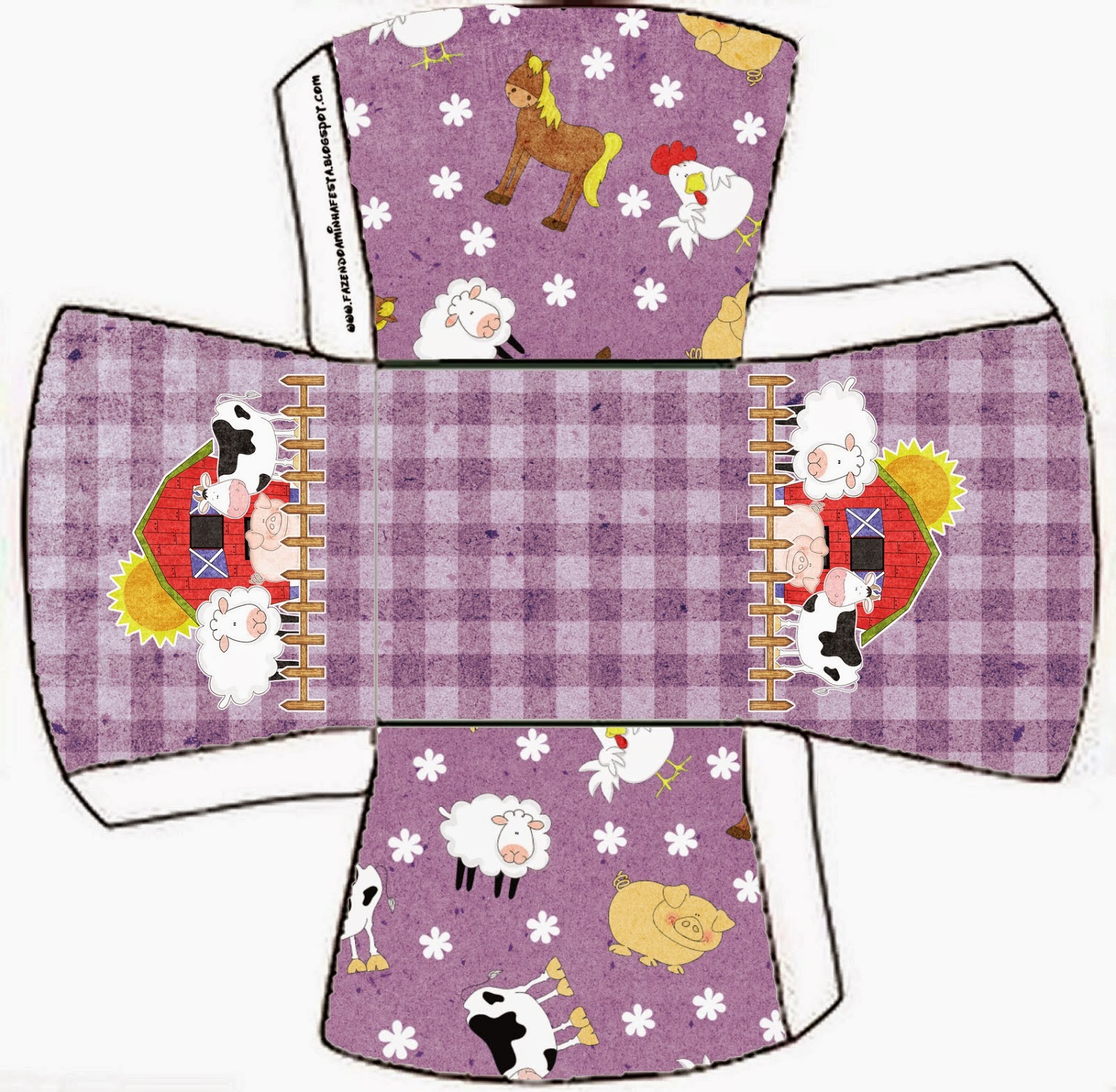 The Farm in Purple: Free Printable Party Boxes. - Oh My Fiesta! in english