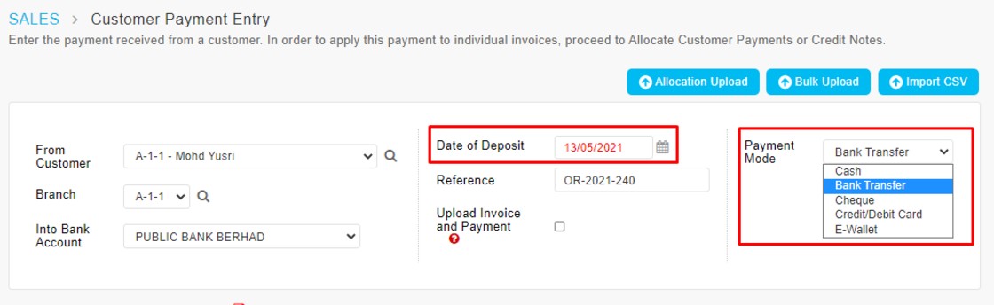 i-Account - How to Record an Unidentified Receipt | FingerTec Technical ...