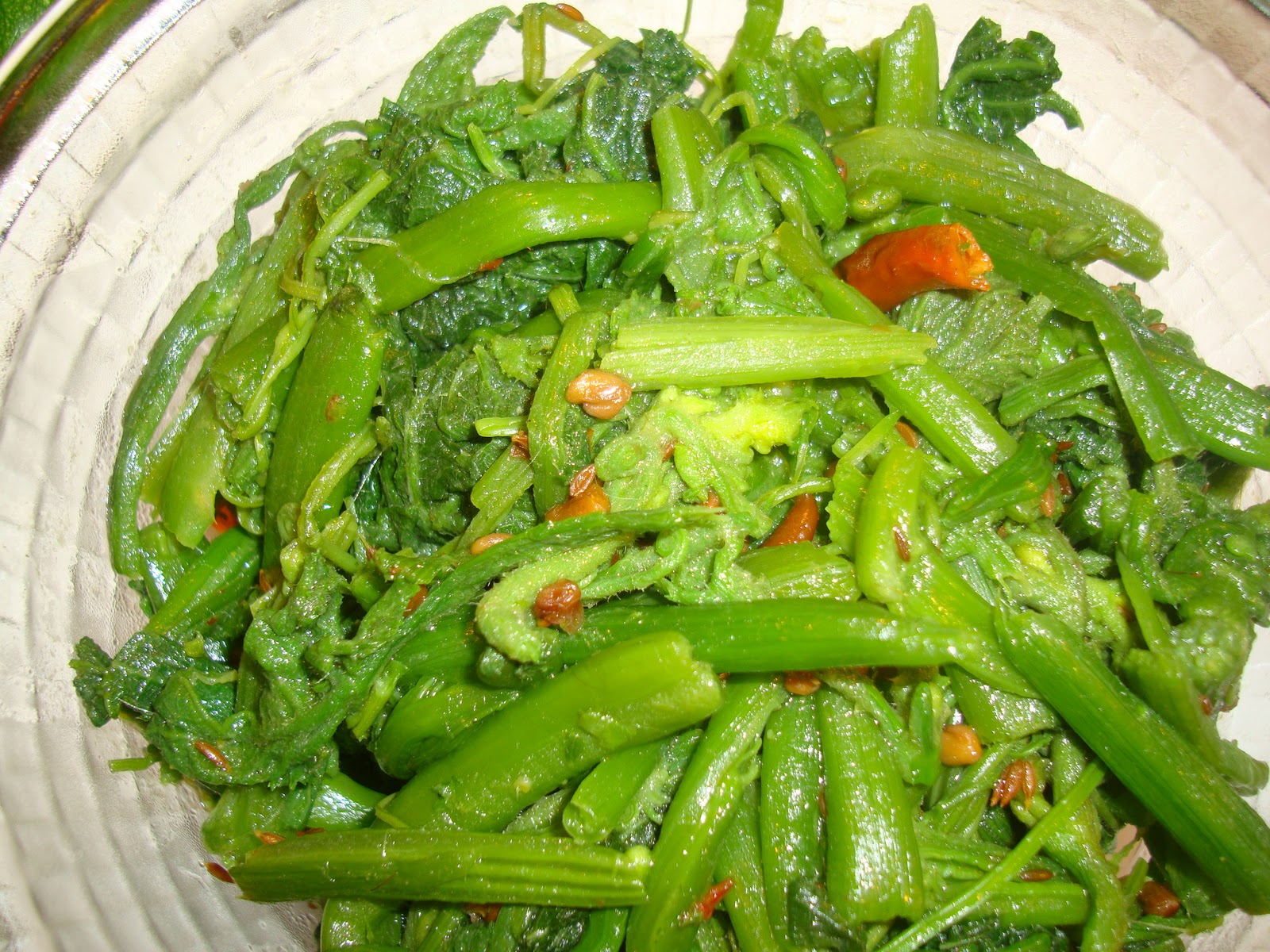 Taste of Nepal: Garden Fresh Pumpkin Shoots (Pharsi ko Munta)