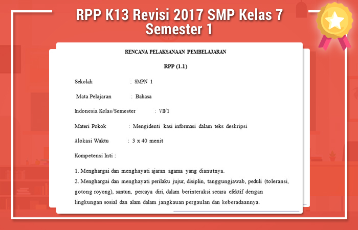 RPP K13 Revisi 2017 SMP Kelas 7 Semester 1 - Biologizone