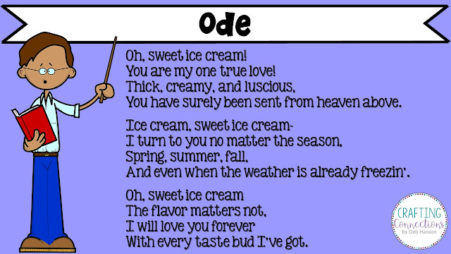 Writing Poetry: A FREE lesson for writing odes! | Crafting Connections