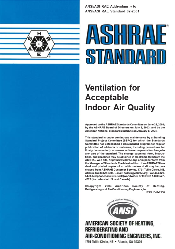 MEP KIT: ASHRAE STANDARD - Ventilation for Acceptable Indoor Air Quality