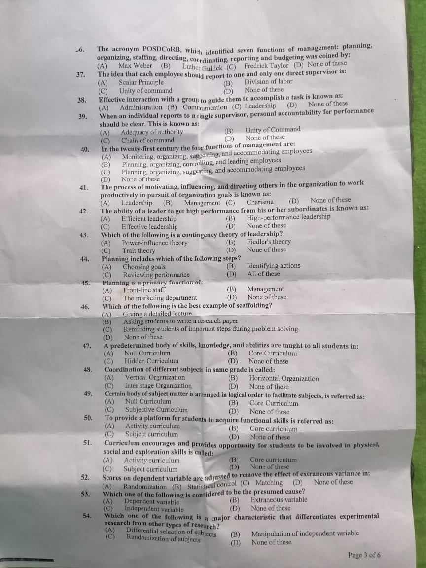 KNOWLEDGE FOR ALL: SECONDARY SCHOOL TEACHER (SST) BPS.17 TEST MCQs ...