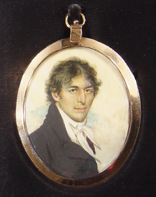 3 American Miniature Portraits: Trott, Benjamin - portrait of a man