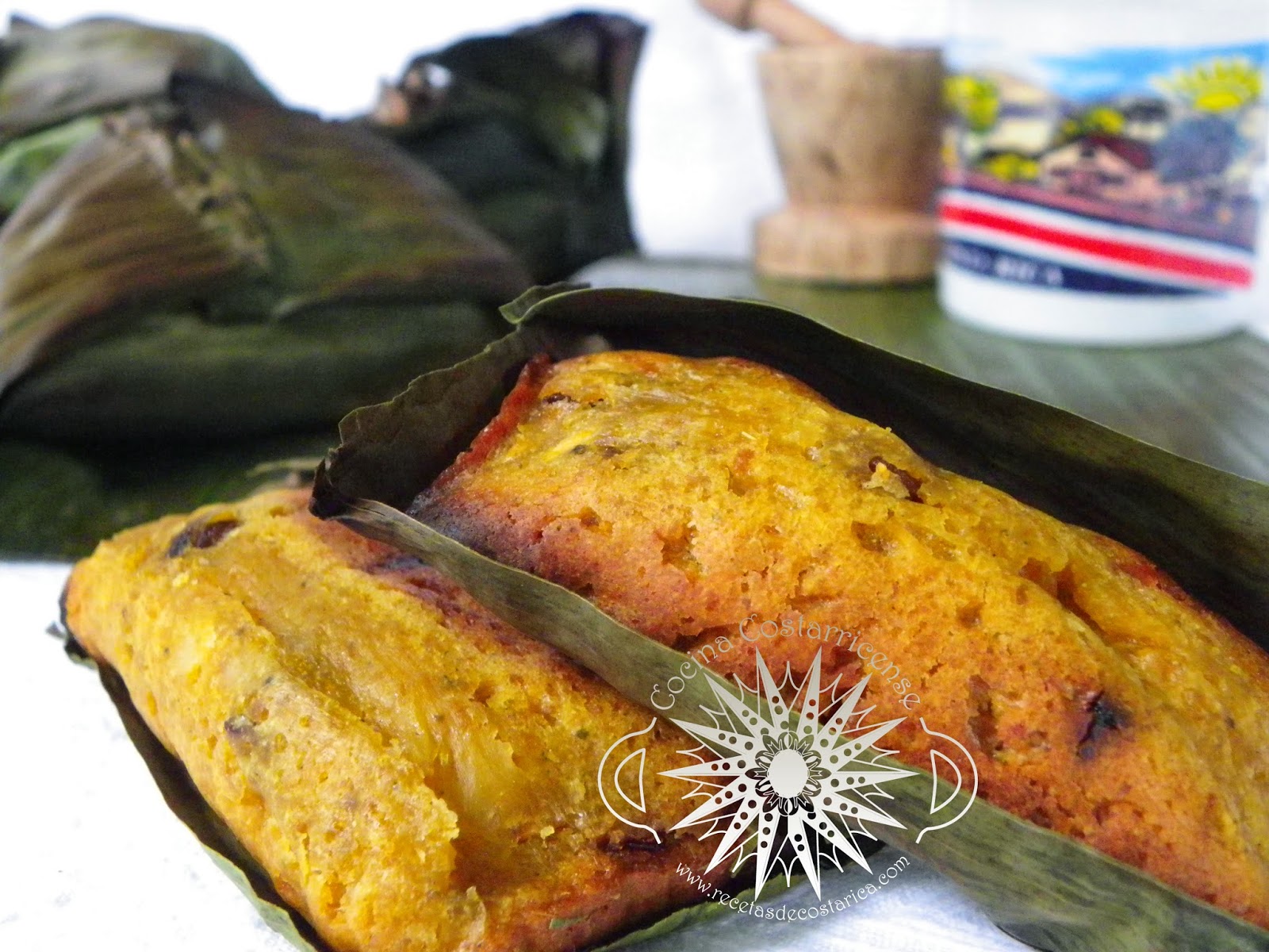Cocina Costarricense: tamal de pejibaye horneado
