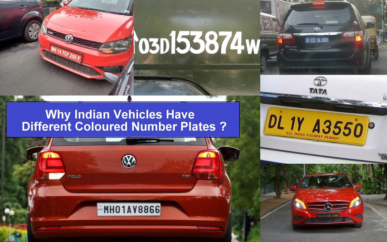 Here’s Why Indian Vehicles Have Different Coloured Number Plates.!!