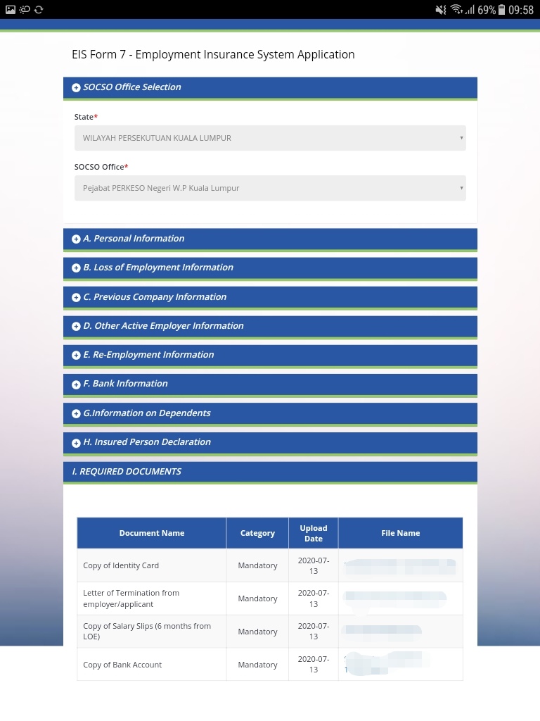 A Traveller's Note: Memohon benefit EIS dari Perkeso