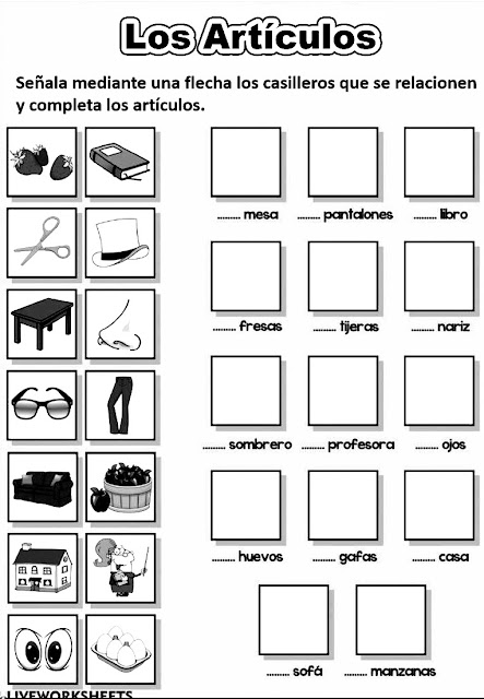 Ficha trabajo "Los articulos"