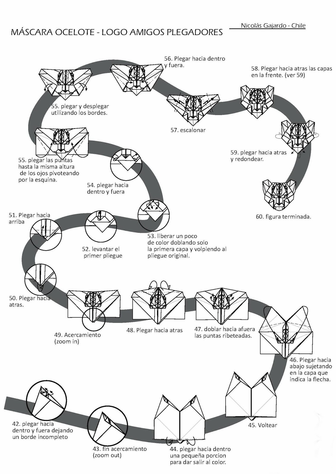 Ocelot Mask (Máscara Ocelote)-Nicolas Gajardo - Ruby Book Origami