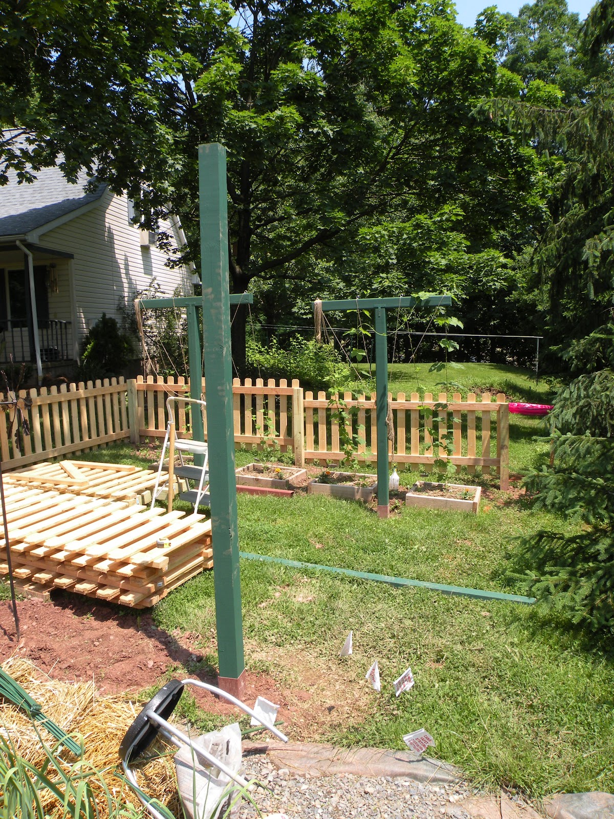Harleysville Homestead: Hop Trellis Build Part 2