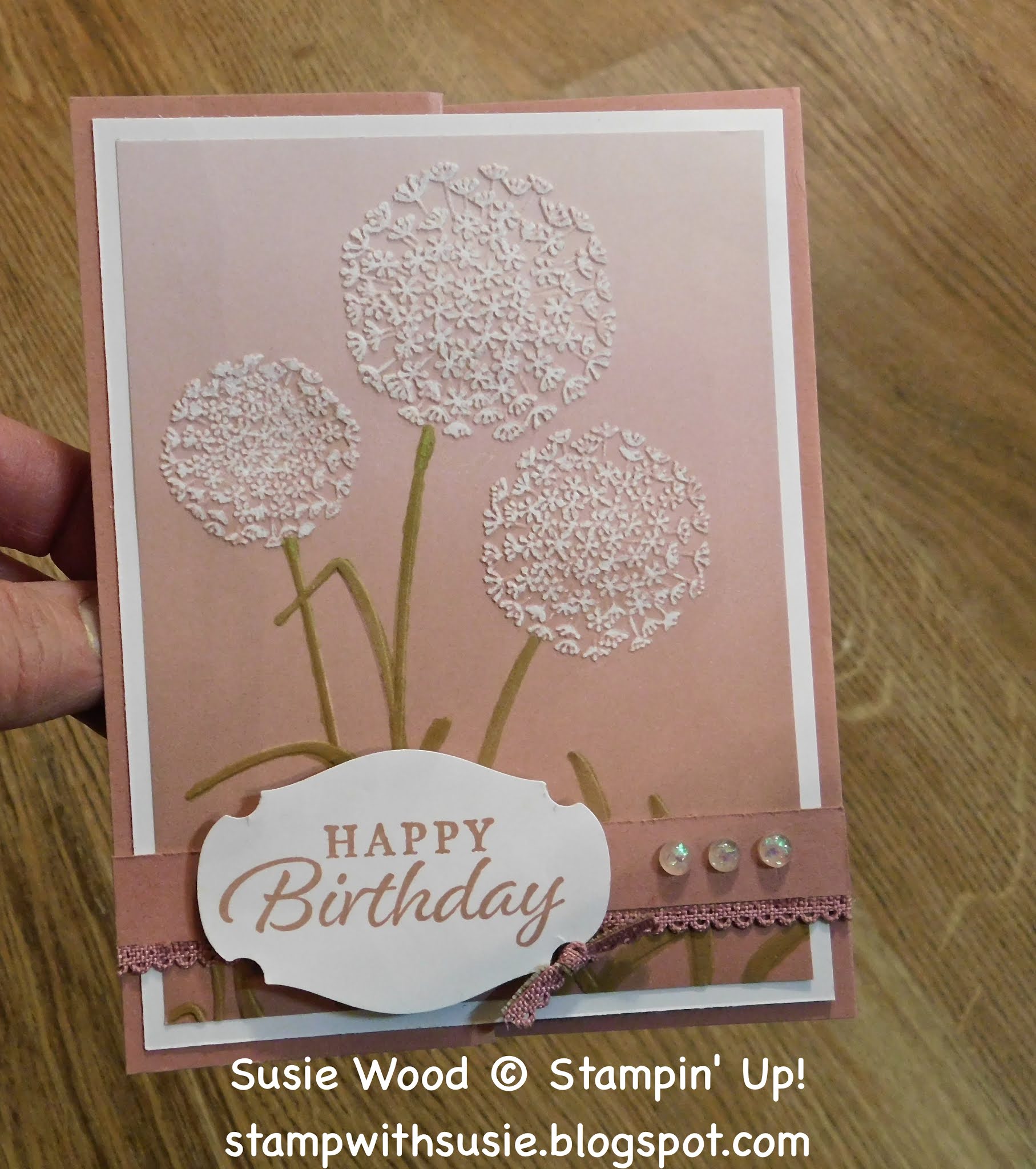 Stamp with Susie: Stampin' Up! Dandelions 3D Embossing Folder