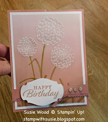 Stamp with Susie: Stampin' Up! Dandelions 3D Embossing Folder