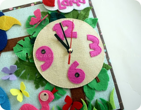 m i k y l a y n a: * handmade felt clock