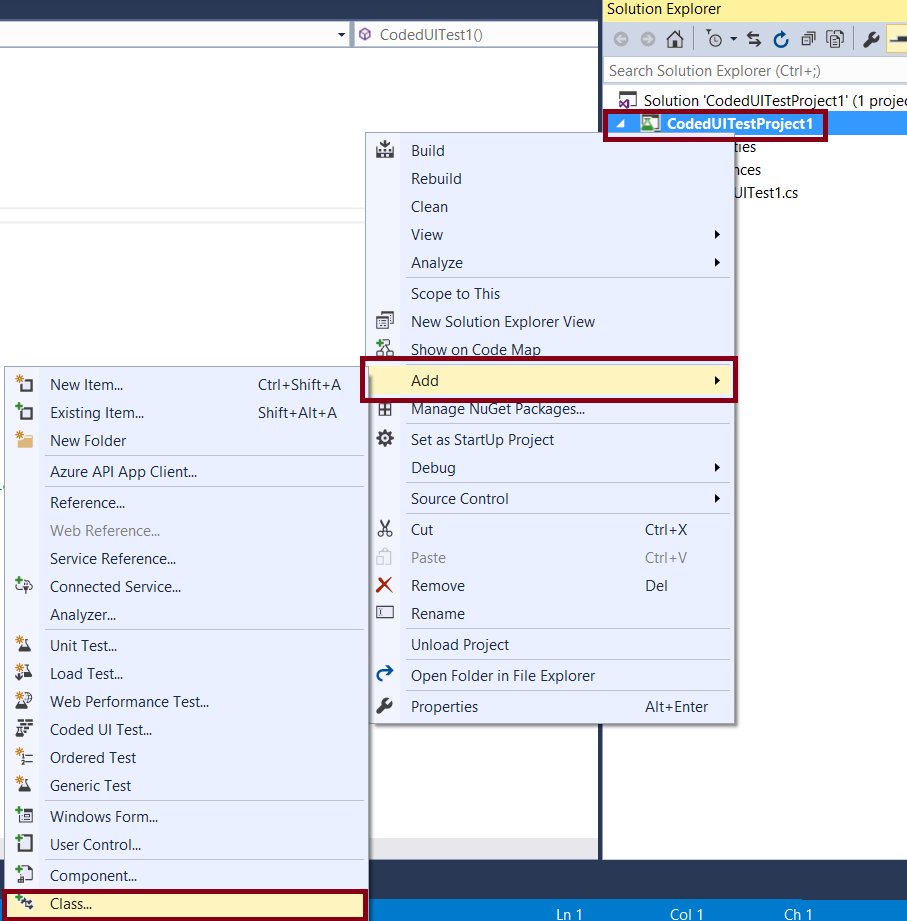 Hand Coding Coded UI Test using Visual Studio - TFS Solutions