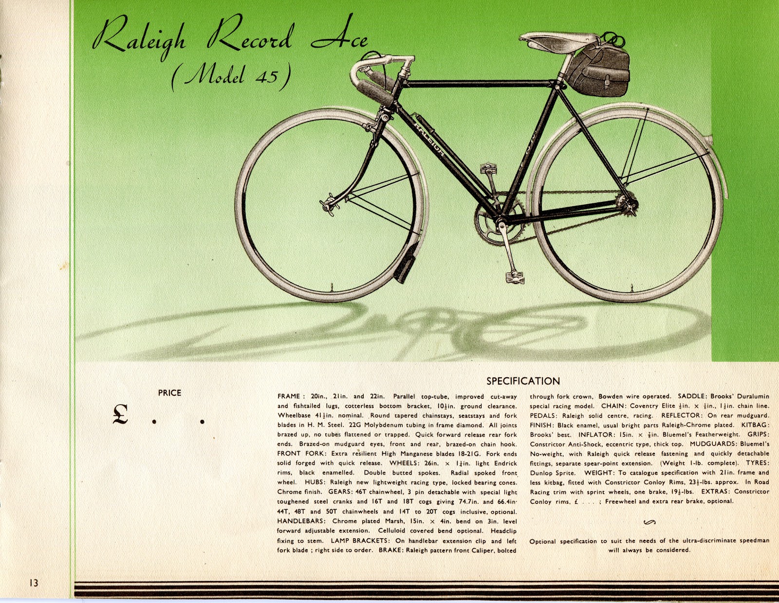 ON THE DROPS: Raleigh Record Ace (RRA) 1934-1942
