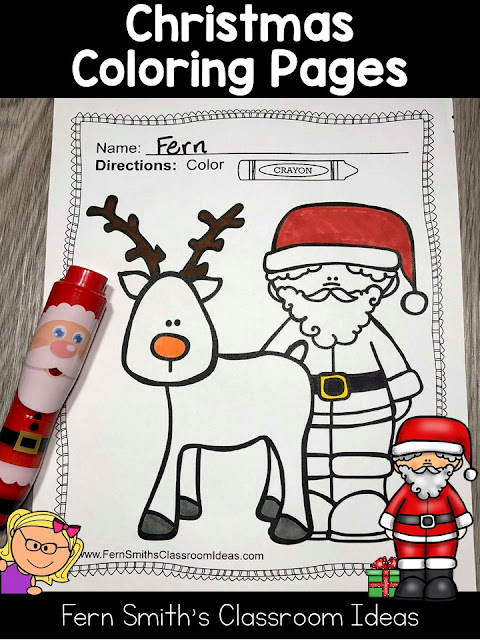 Need Some Christmas Coloring Joy for Your Classroom? - Fern Smith's ...