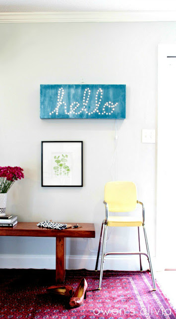 owen's olivia: DIY Illuminated Hello Sign || tutorial