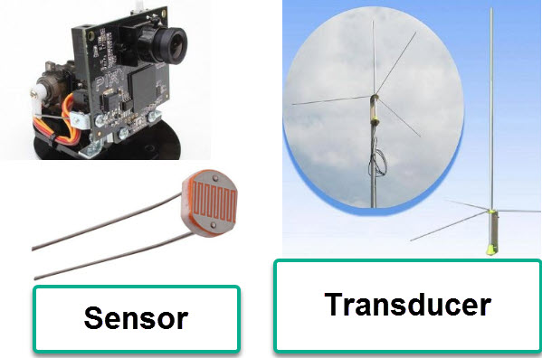 What is a sensor and what is a transducer?