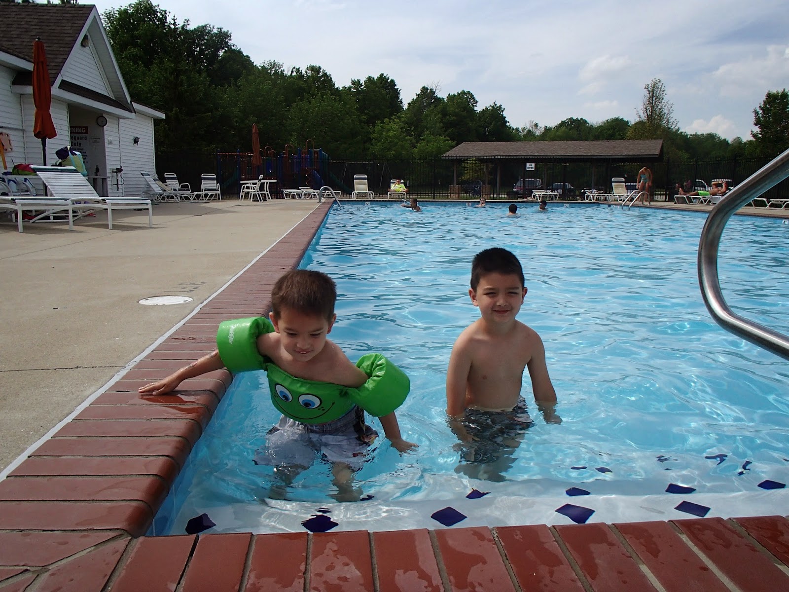 Huang Family: First Pool Day of the Year