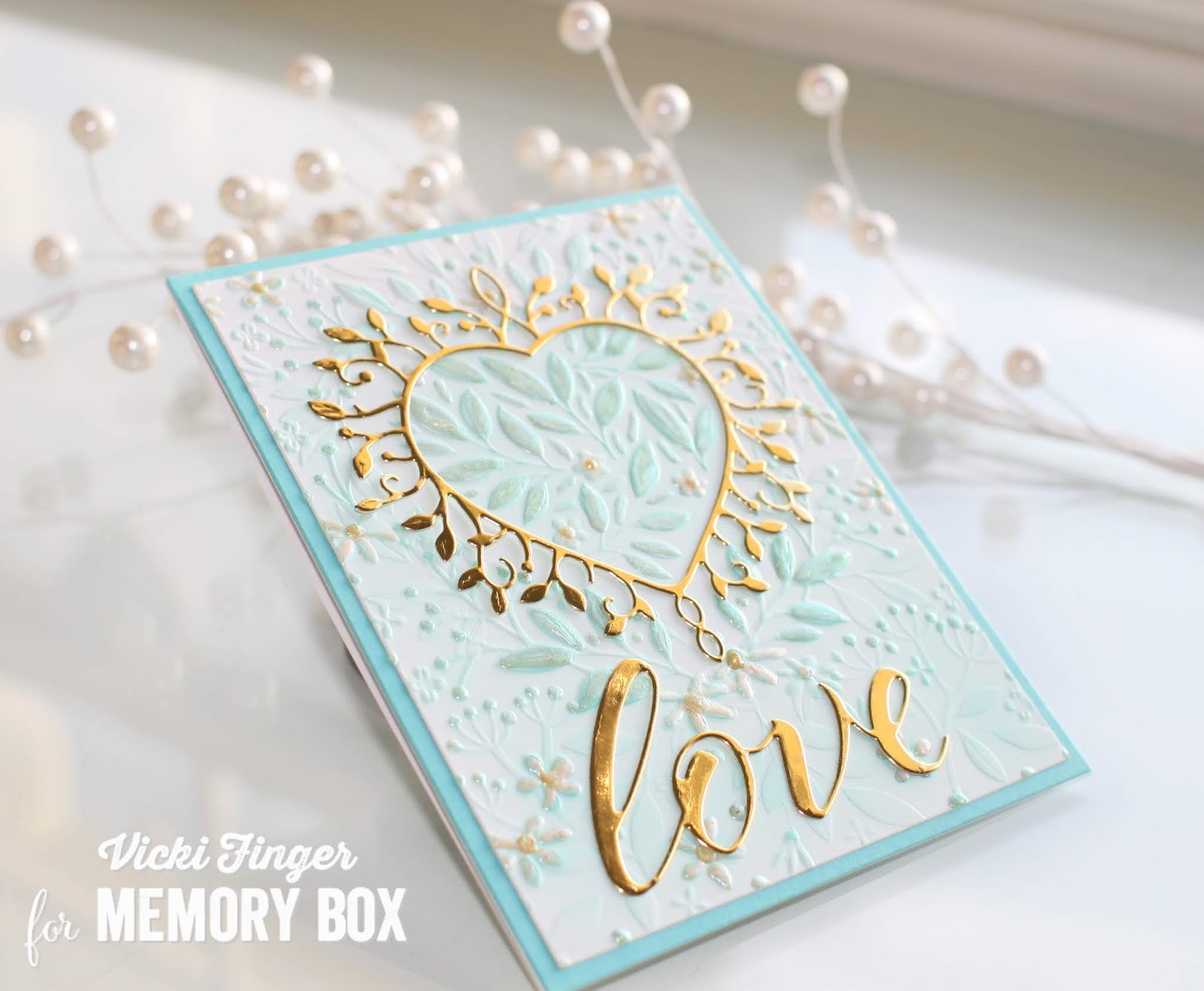 Twinkling Paper Studio: Memory Box Heart Bouquet 3D Embossing Folder