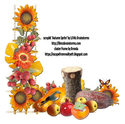 Escape From Reality Blog: FTU 'Autumn Sprite' Cluster Frames LMB