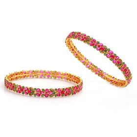 Golden ruby bangles