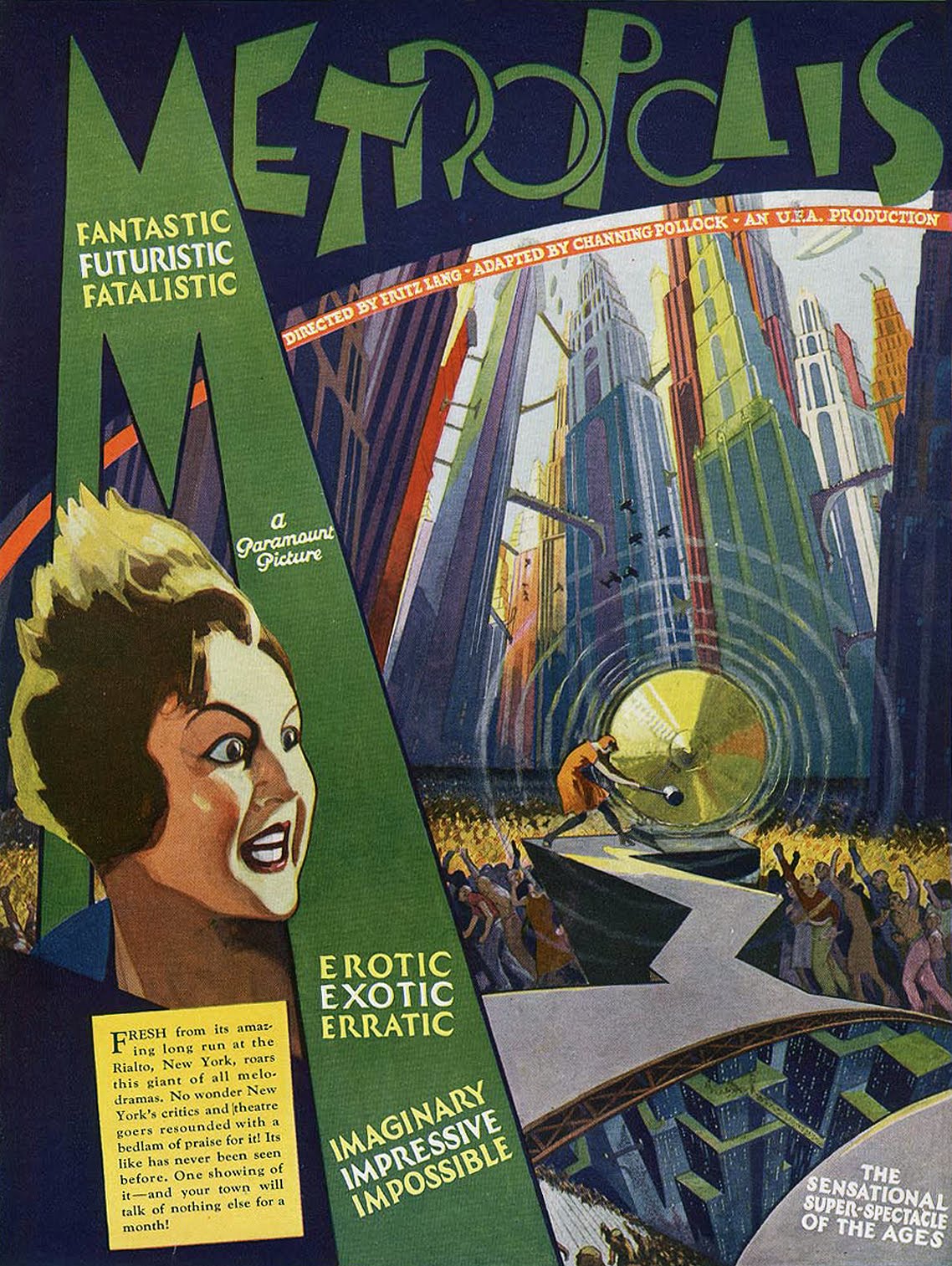 The Geeky Nerfherder: Movie Poster Art: Metropolis (1927)