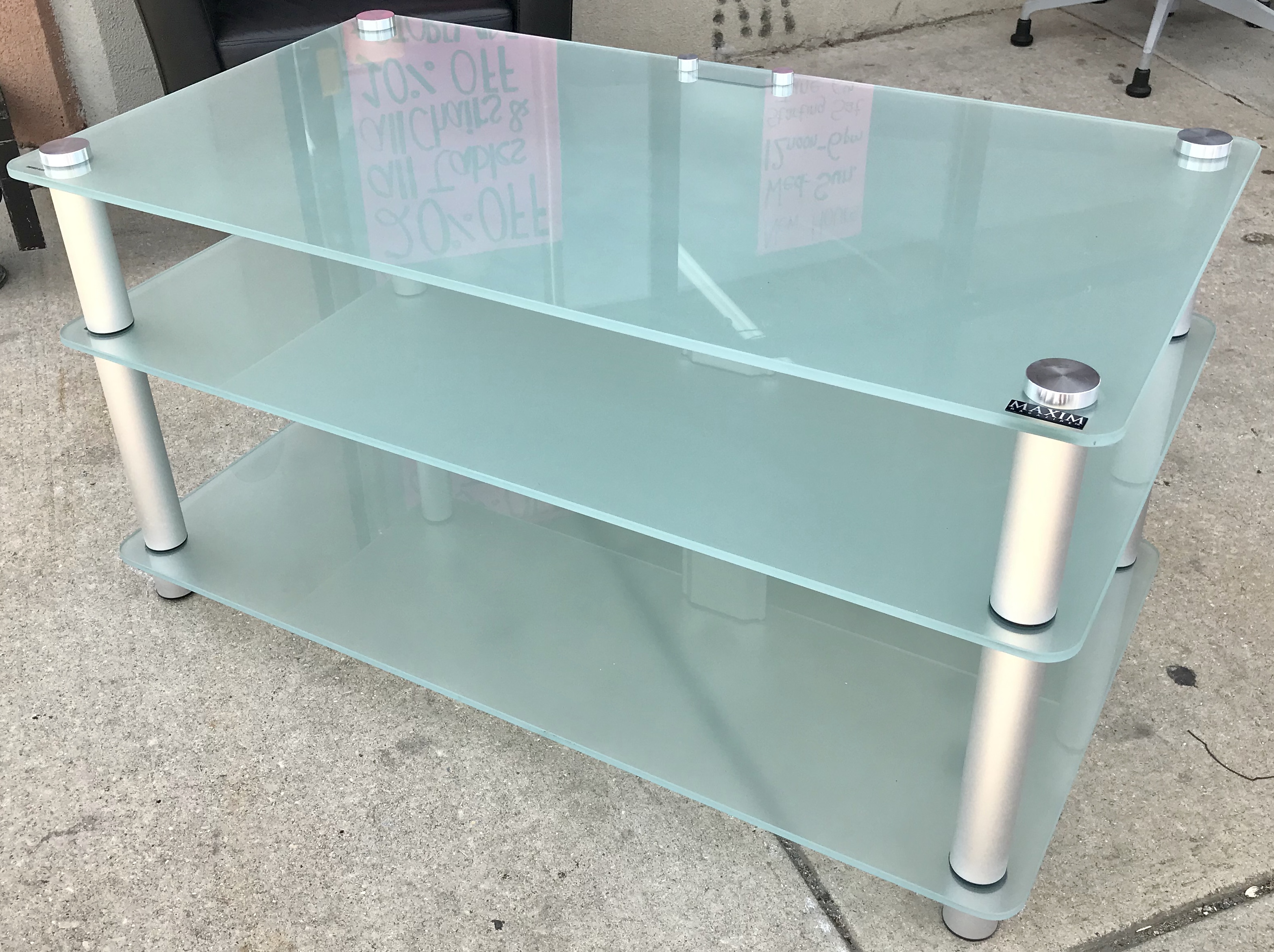 Uhuru Furniture & Collectibles: #472969 Maxim Magazine Metal & Glass TV ...