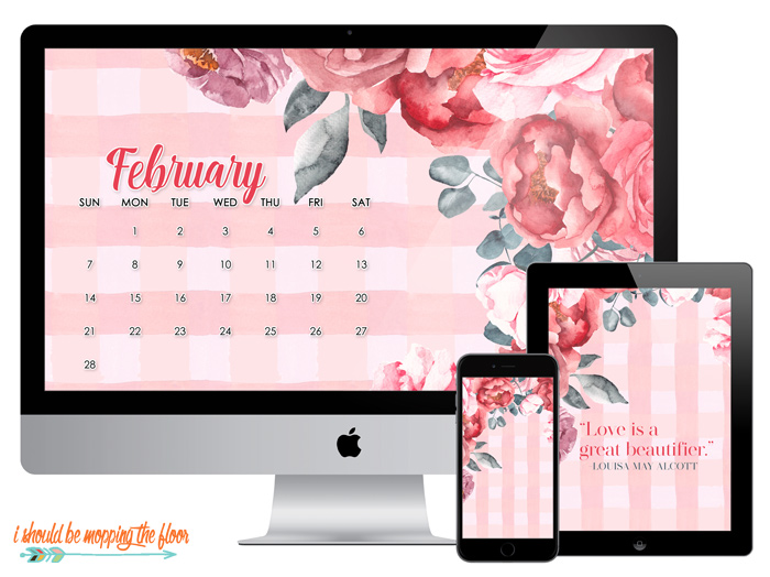 Free February Wallpaper | i should be mopping the floor