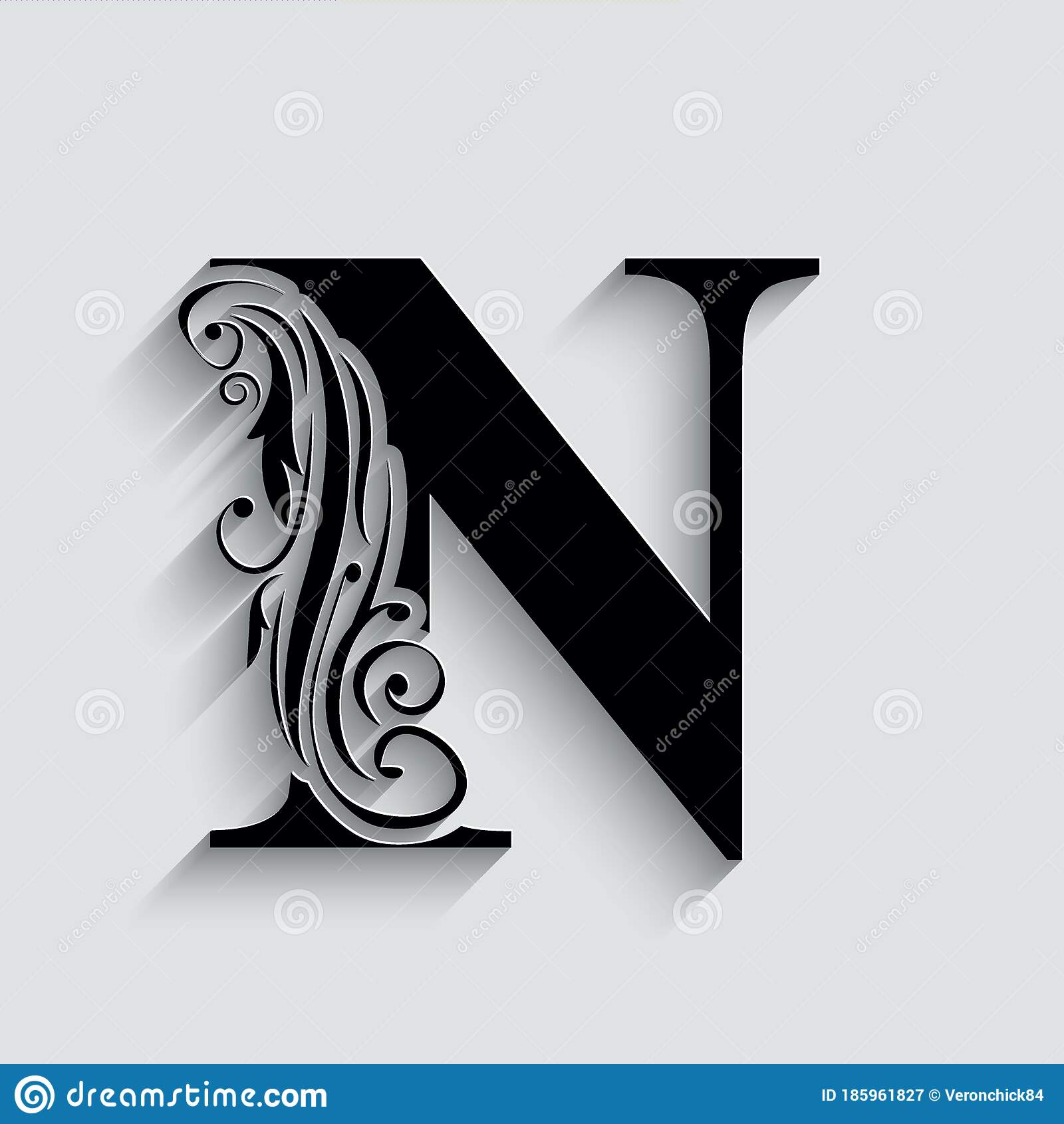 Beautiful Alphabet Letter Designs N - Birthday Letter