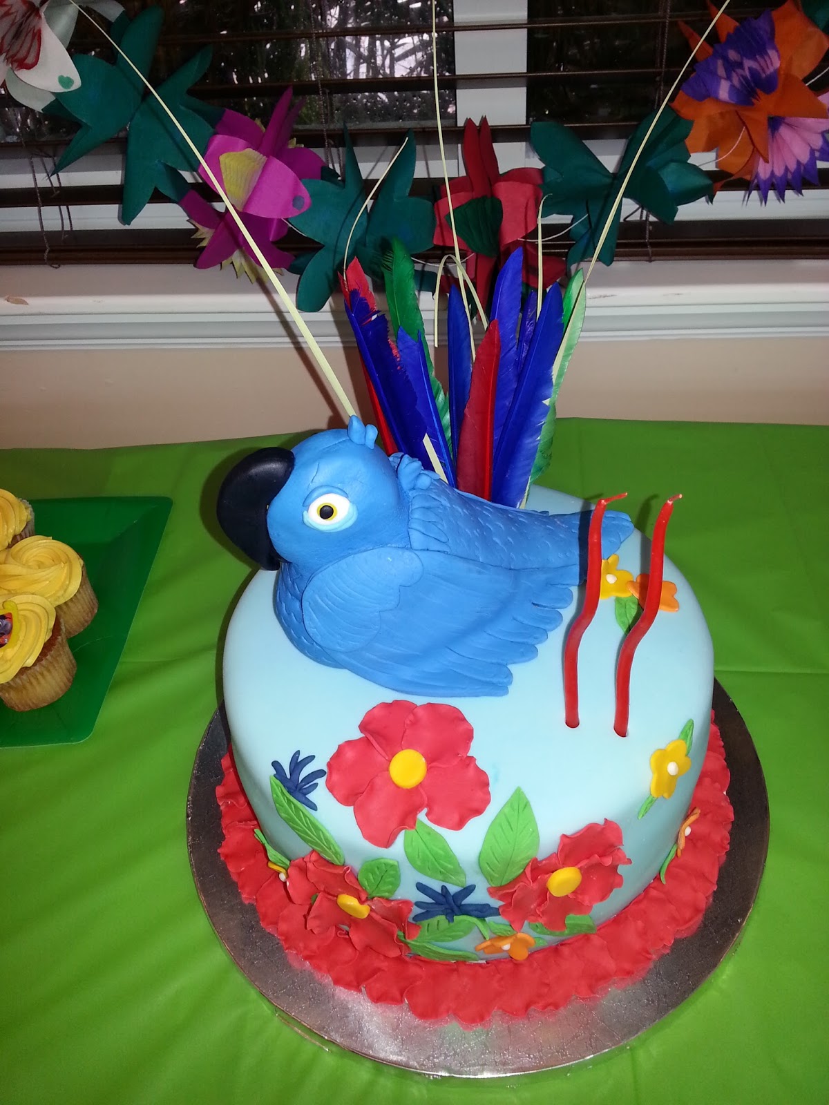 Nana's Theme Party: "Madagascar, Rio Blue Bird Themed cake".