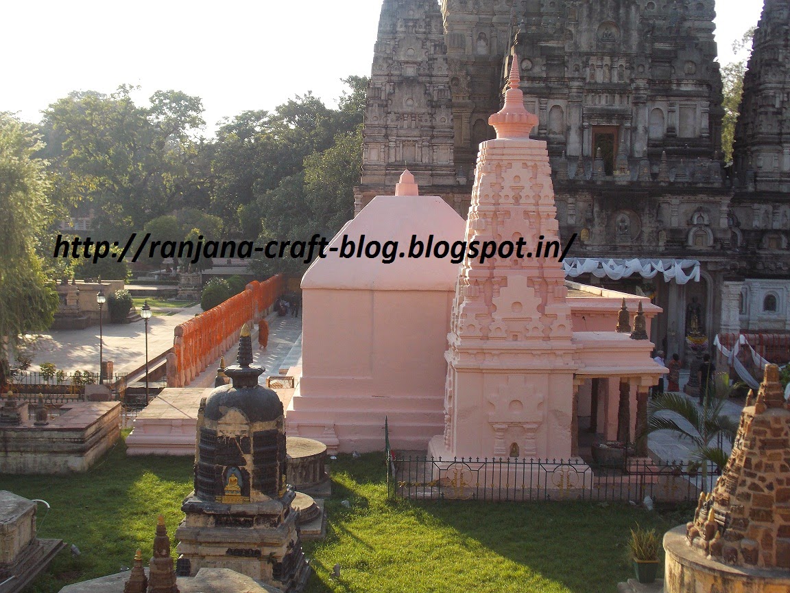 Stupas in Mahabodhi temple- Bodhgaya