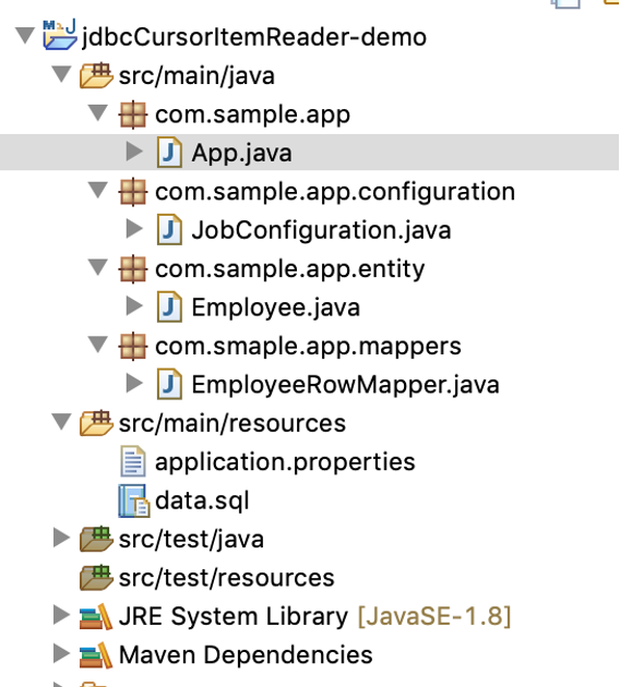 Programming for beginners: Spring Batch: JdbcCursorItemReader: Read data from a table