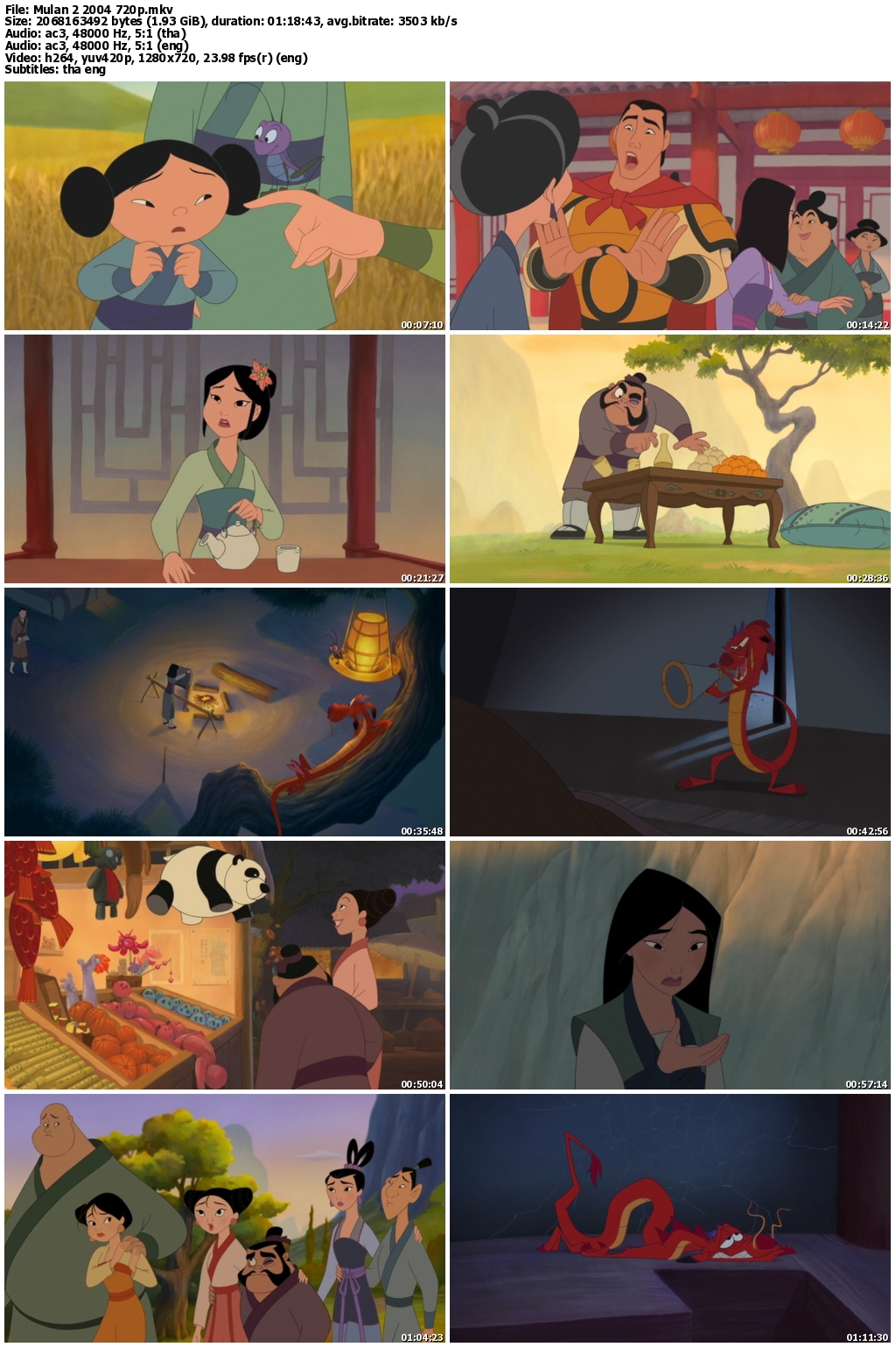 Global-film โหลดหนังใหม่: [Mini-HD Master] Mulan 2 : เจ้าหญิงสามพระองค์ ...