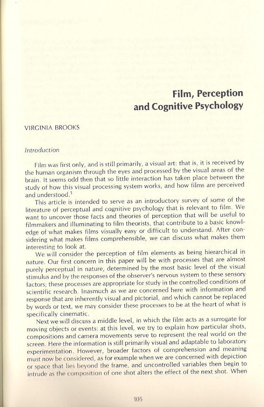 Perception In Cognitive Psychology