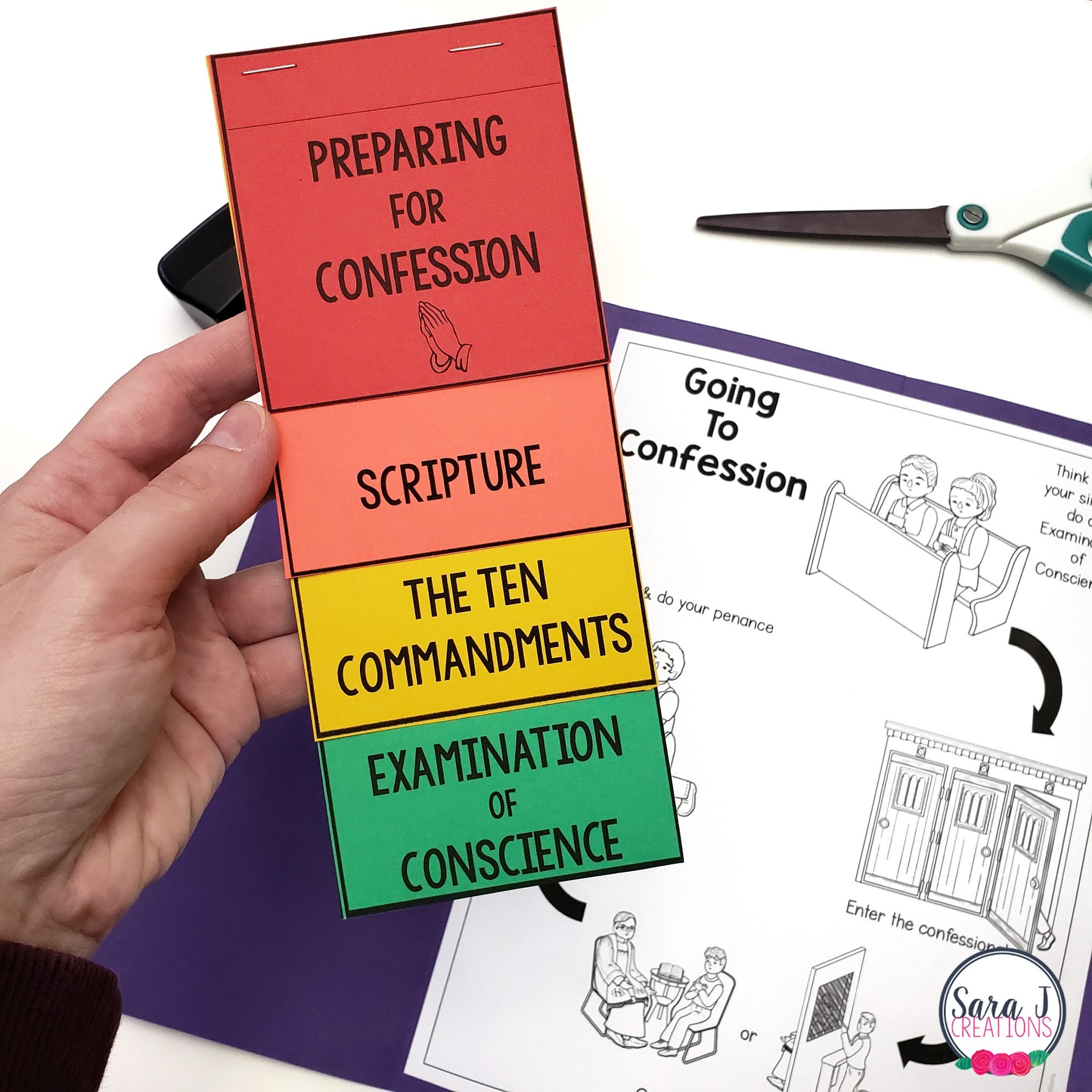 Prepare for Reconciliation with a Confession Lapbook for Kids | Sara J ...