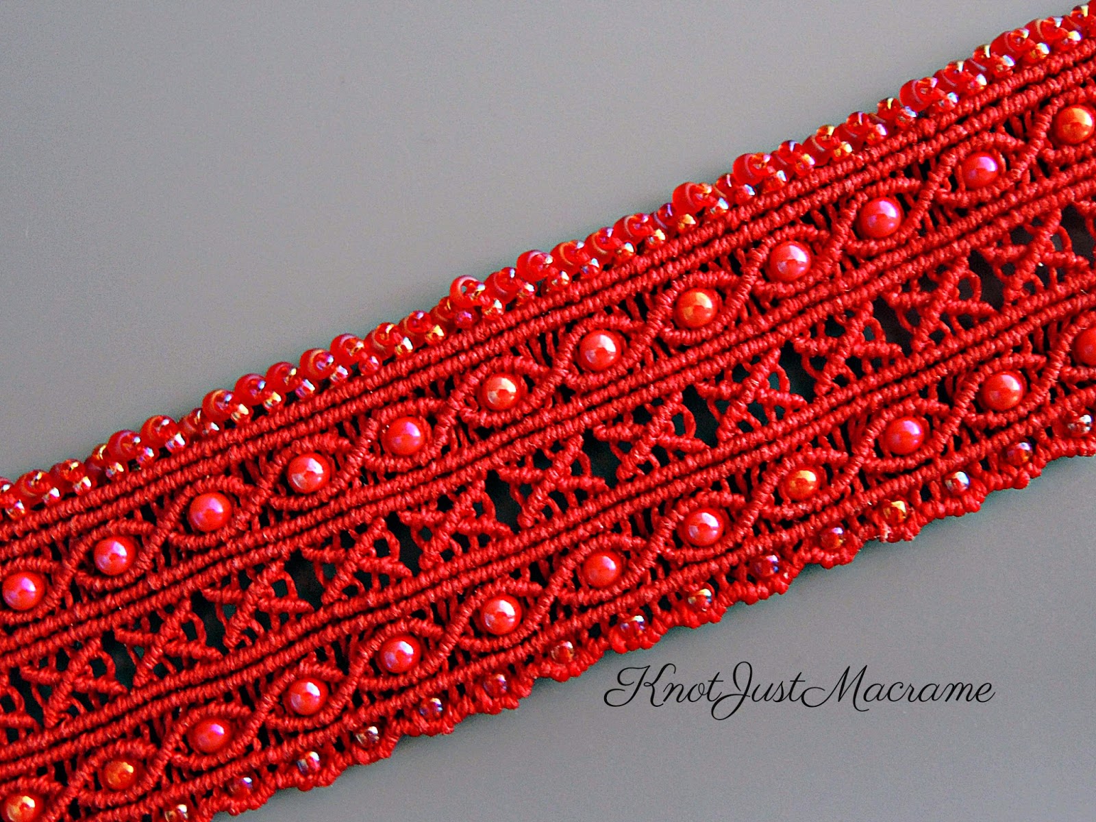 Knot Just Macrame by Sherri Stokey: Argus Cuff Micro Macrame Tutorial